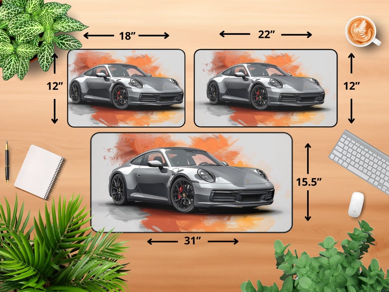 Porsche 911 GT3 Desk Mat in Art Style - Etsy