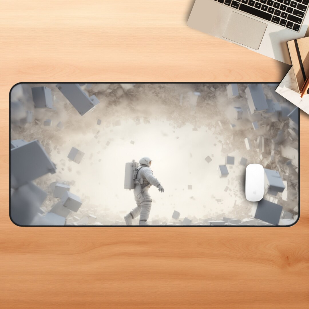 Astronaut Desk Mat, Edge of Discovery Mouse Pad, Alien Mouse Pad, Vivid ...