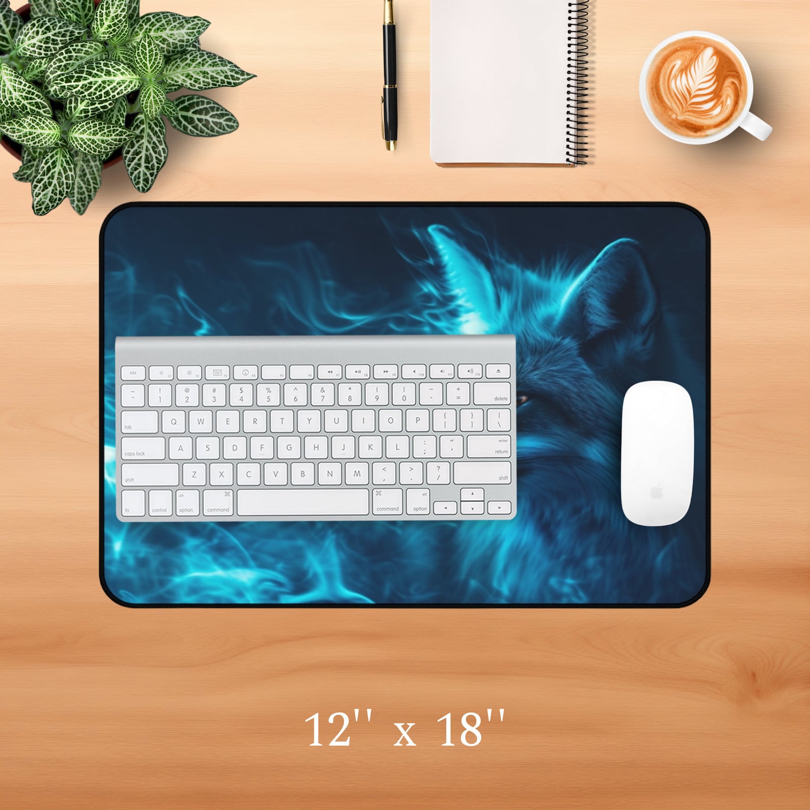 Animal Desk Mat Fox, Mouse Pad, Aesthetic Office Decor, Gaming Decor ...