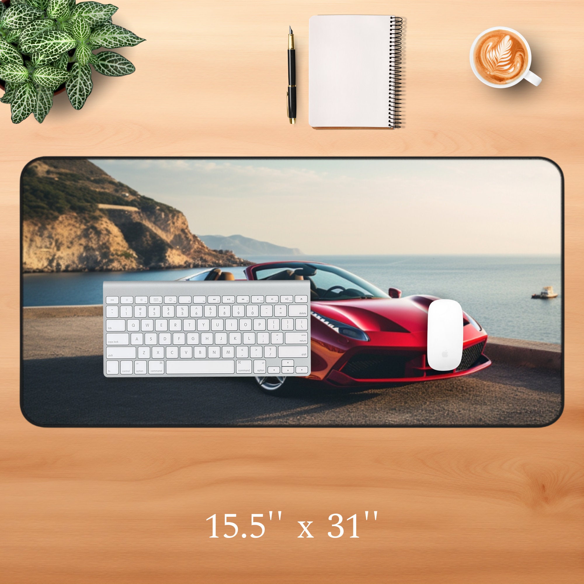 Ferrari Gaming Mouse Pad Supercar Desk Mat Car Large Desk Pad Extend ...