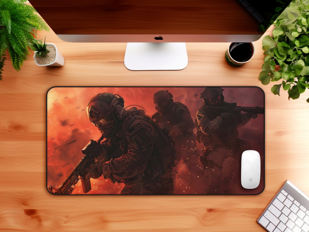 Military Soldier From the US Army in Red Smoke Mouse Pad - Etsy
