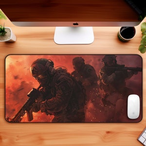 Military Soldier From the US Army in Red Smoke Mouse Pad - Etsy