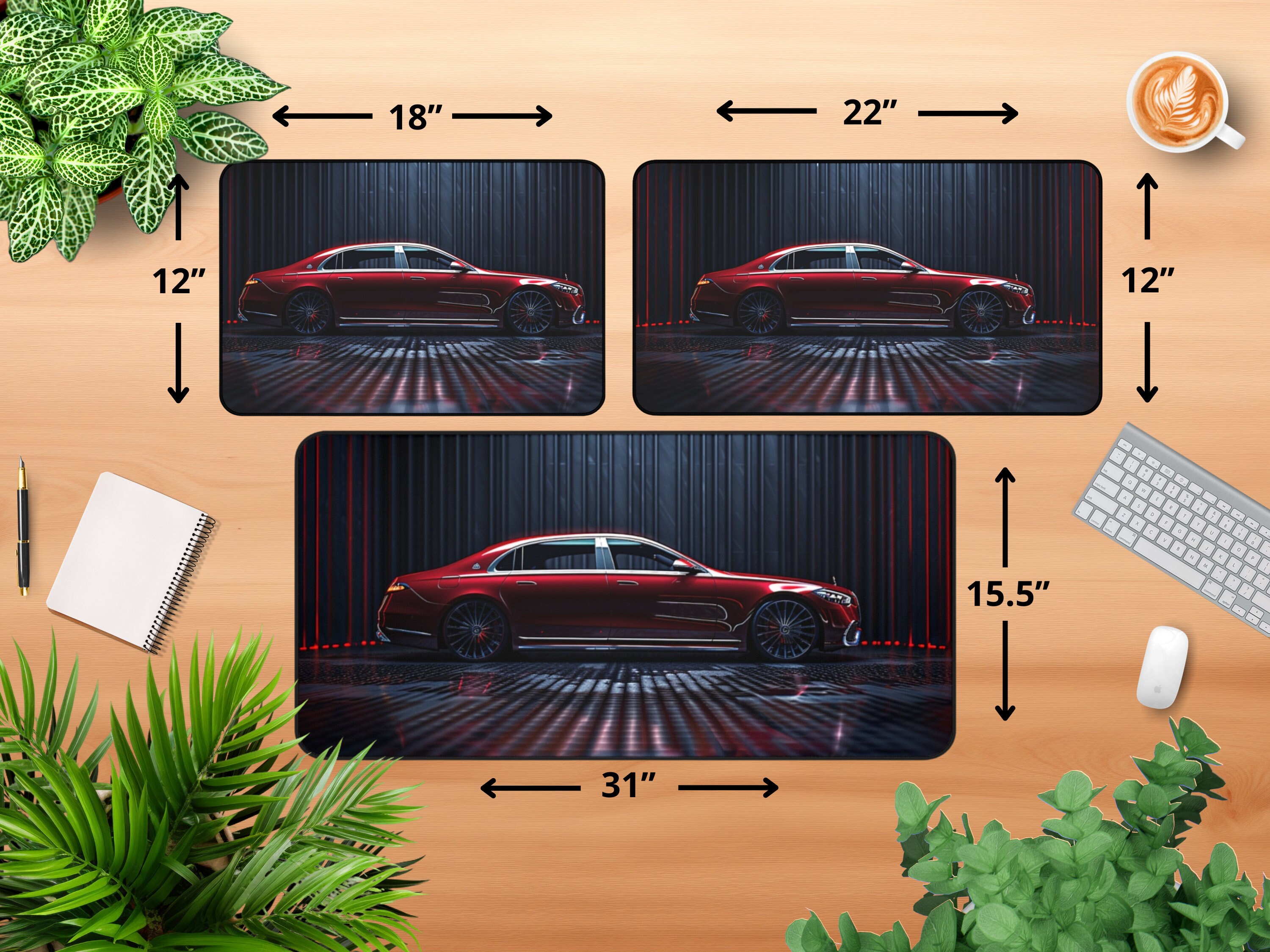 Red Mercedes Maybach Wallpaper Style Desk Mat - Etsy