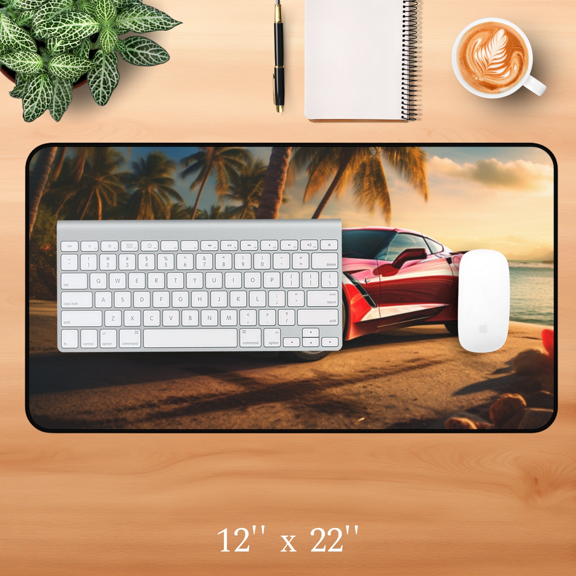 Corvette Desk Mat Racecar Perfect Design Car Desk Mat Car Desk Mat ...