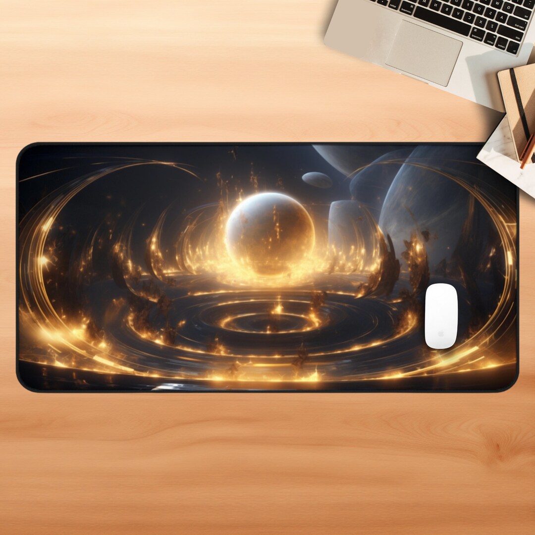Galaxy Desk Mat, Futuristic Mouse Pad, Video Gamer Gaming Mat, Gift for ...