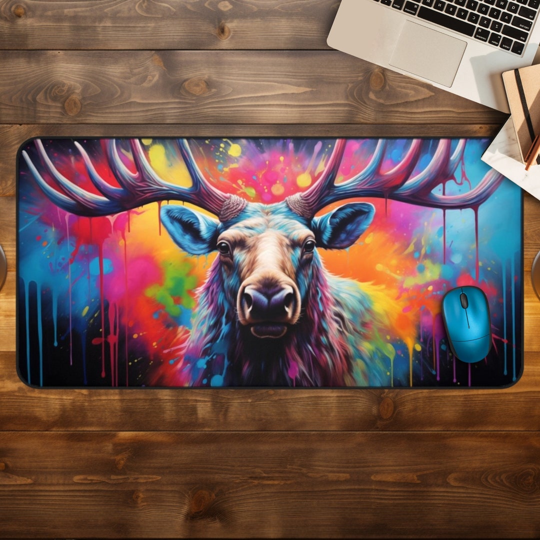 Colorful Animal Desk Mat, Large Mouse Pad, Gaming Desk Pad, Artistic ...