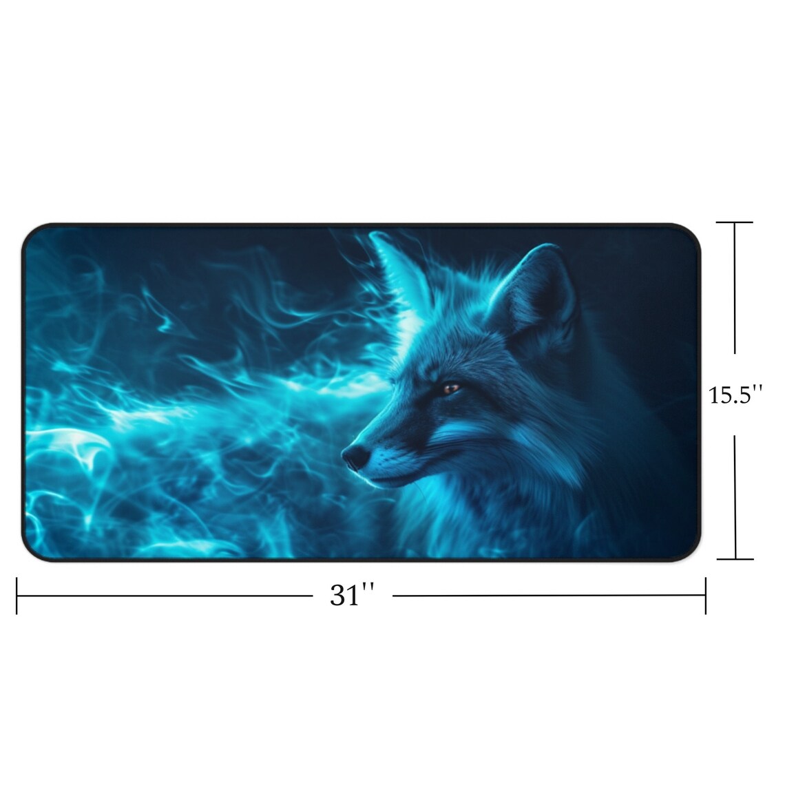 Fox Desk Mat, Aesthetic Office Decor, Gaming Mousepad - Etsy