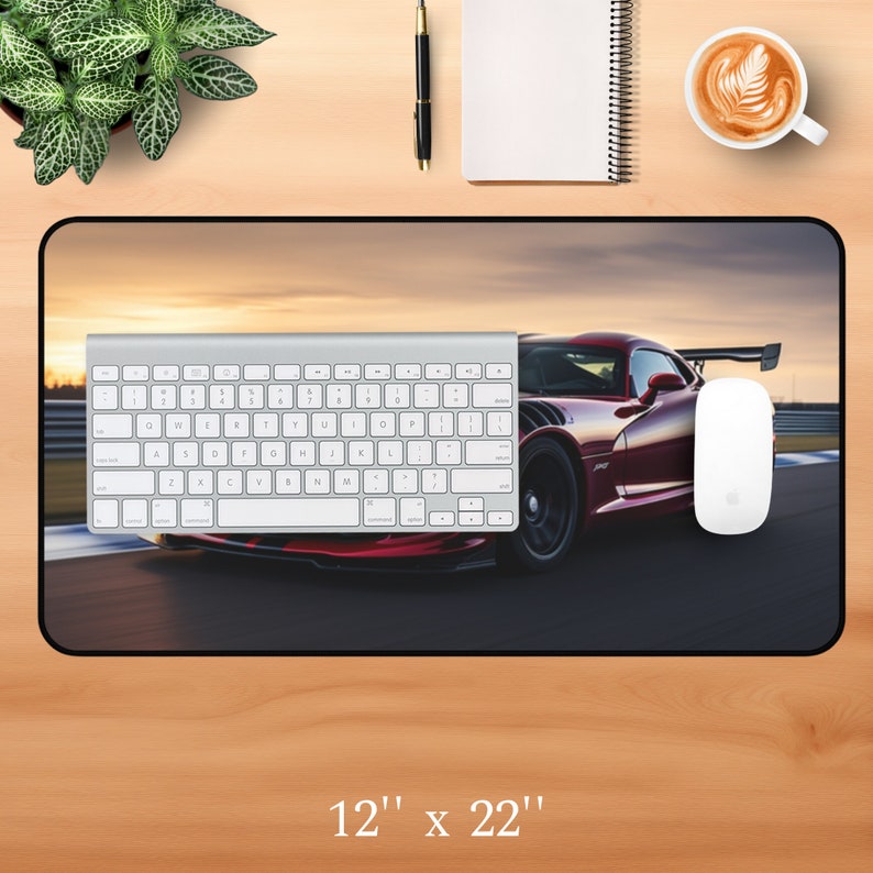 Dodge Viper Desk Mat Mousepad Sports Car Desk Mat Car Laptop Mat Video ...