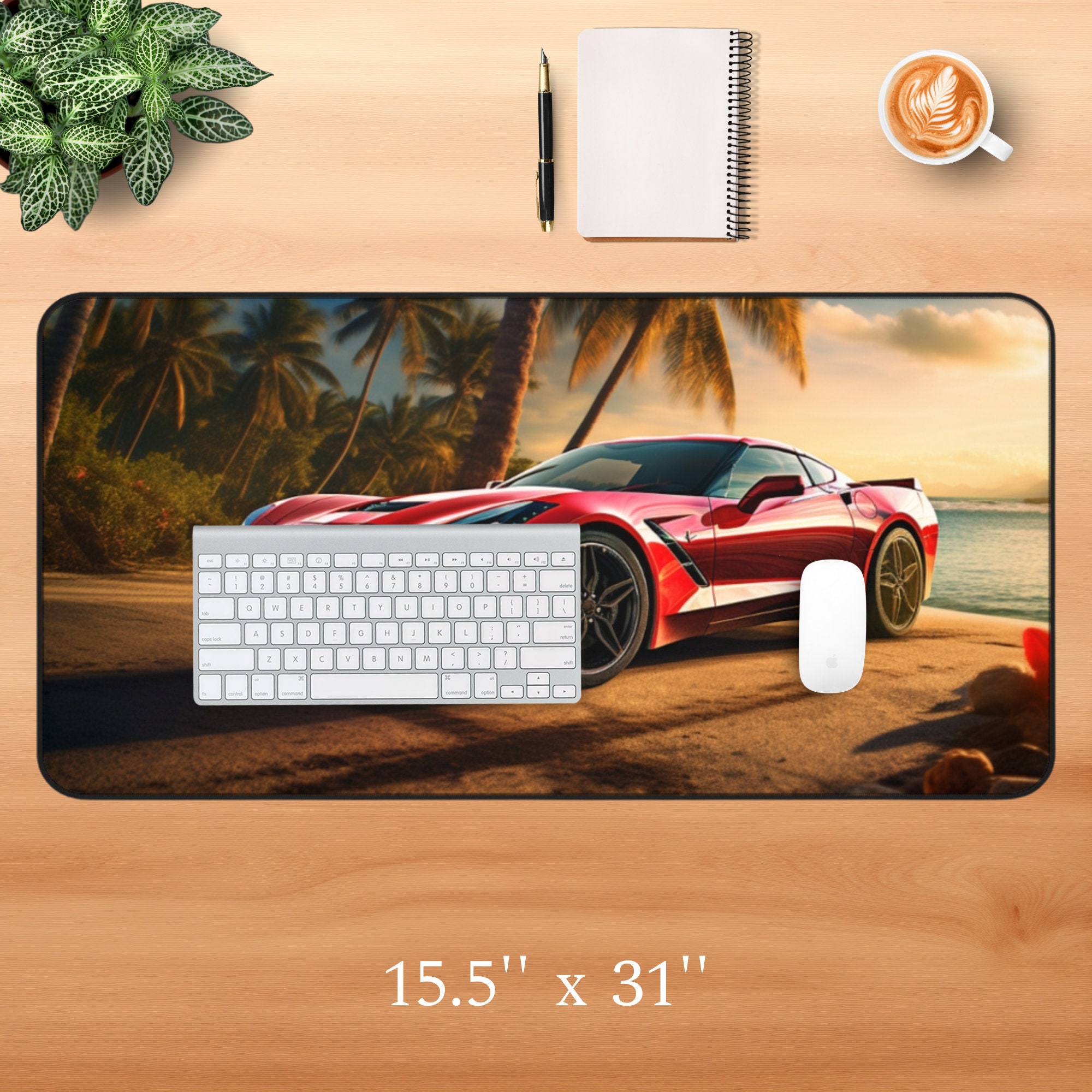 Corvette Desk Mat Racecar Perfect Design Car Desk Mat Car Desk Mat ...