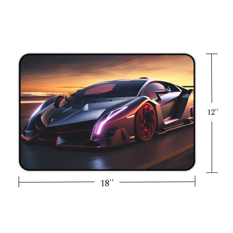 Lamborghini Gaming Desk Mat: Race Car Computer Desk Pad - Etsy
