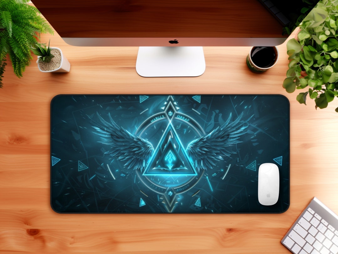 Ancient Symbol Pattern Desk Mat in the Style of a Breach in the Matrix ...