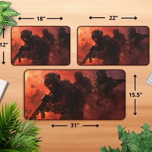 Military Soldier From the US Army in Red Smoke Mouse Pad - Etsy