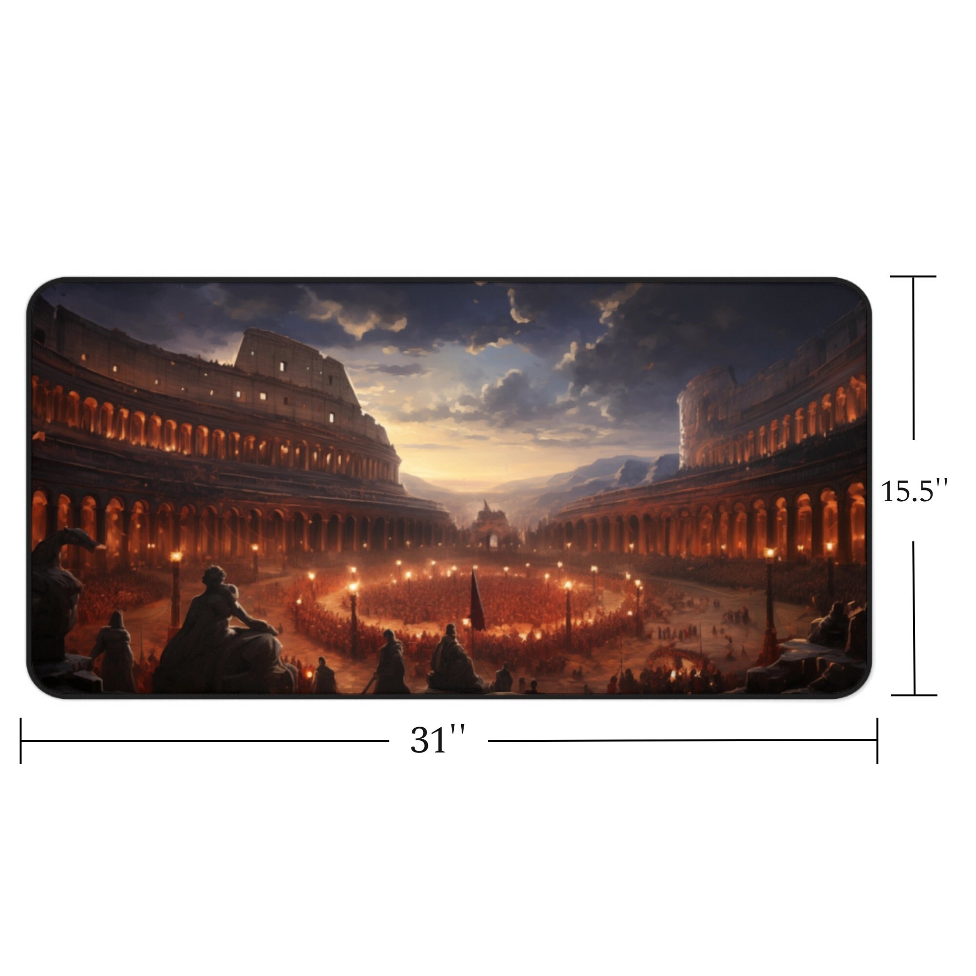 Ancient Rome Colosseum Desk Mat, Gladiatorial Arena, Roman Empire Desk ...