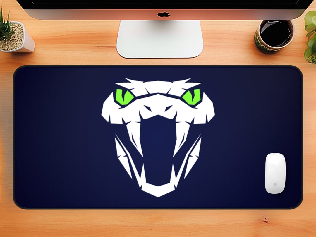Gaming Room Decor, Simple Video Gamer Desk Mat, Minimalist Snake ...