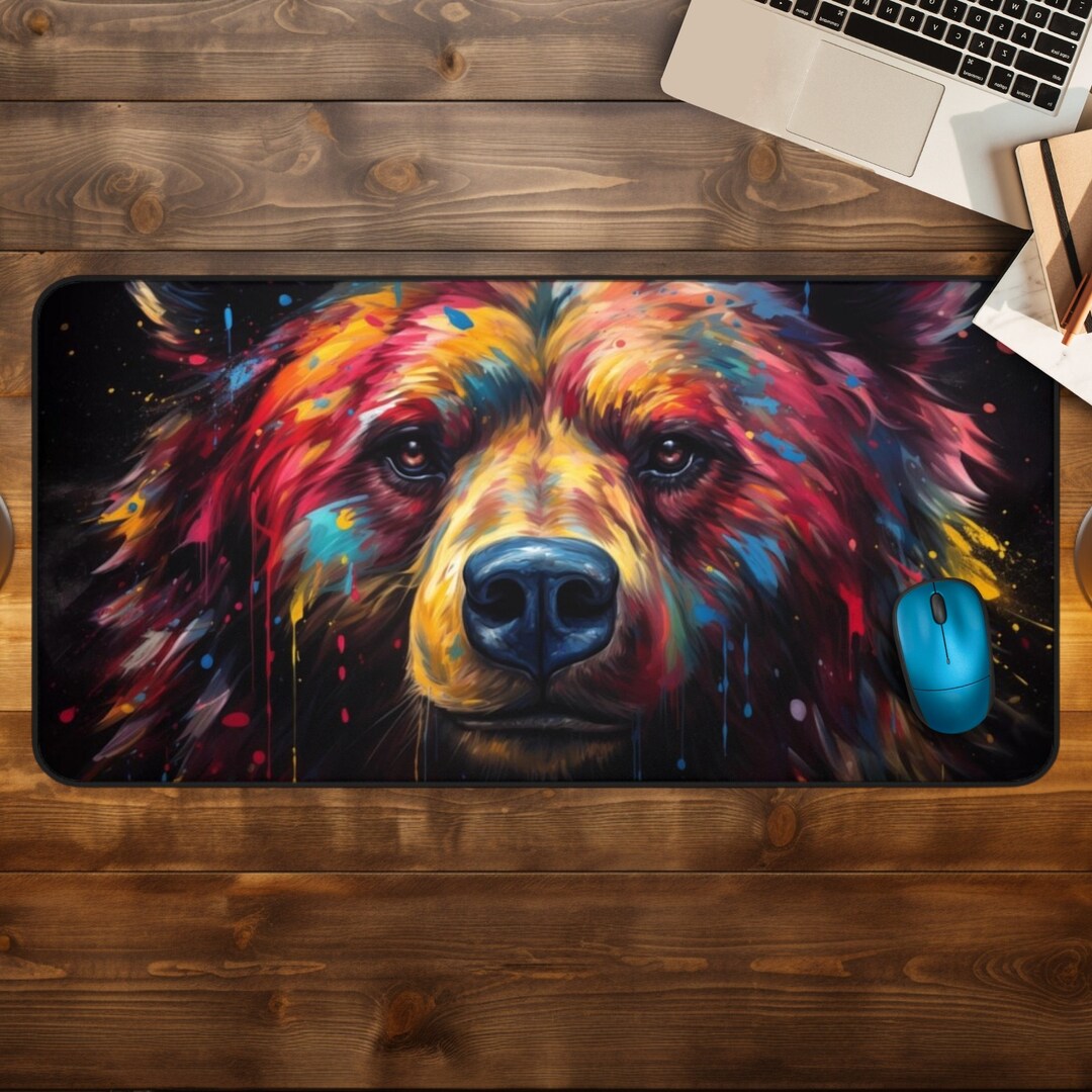 Colorful Animal Desk Mat, Large Mouse Pad, Gaming Desk Pad, Artistic ...