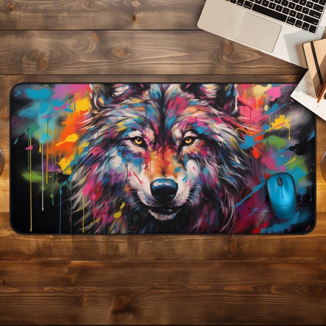 Colorful Animal Desk Mat, Large Mouse Pad, Gaming Desk Pad, Artistic ...