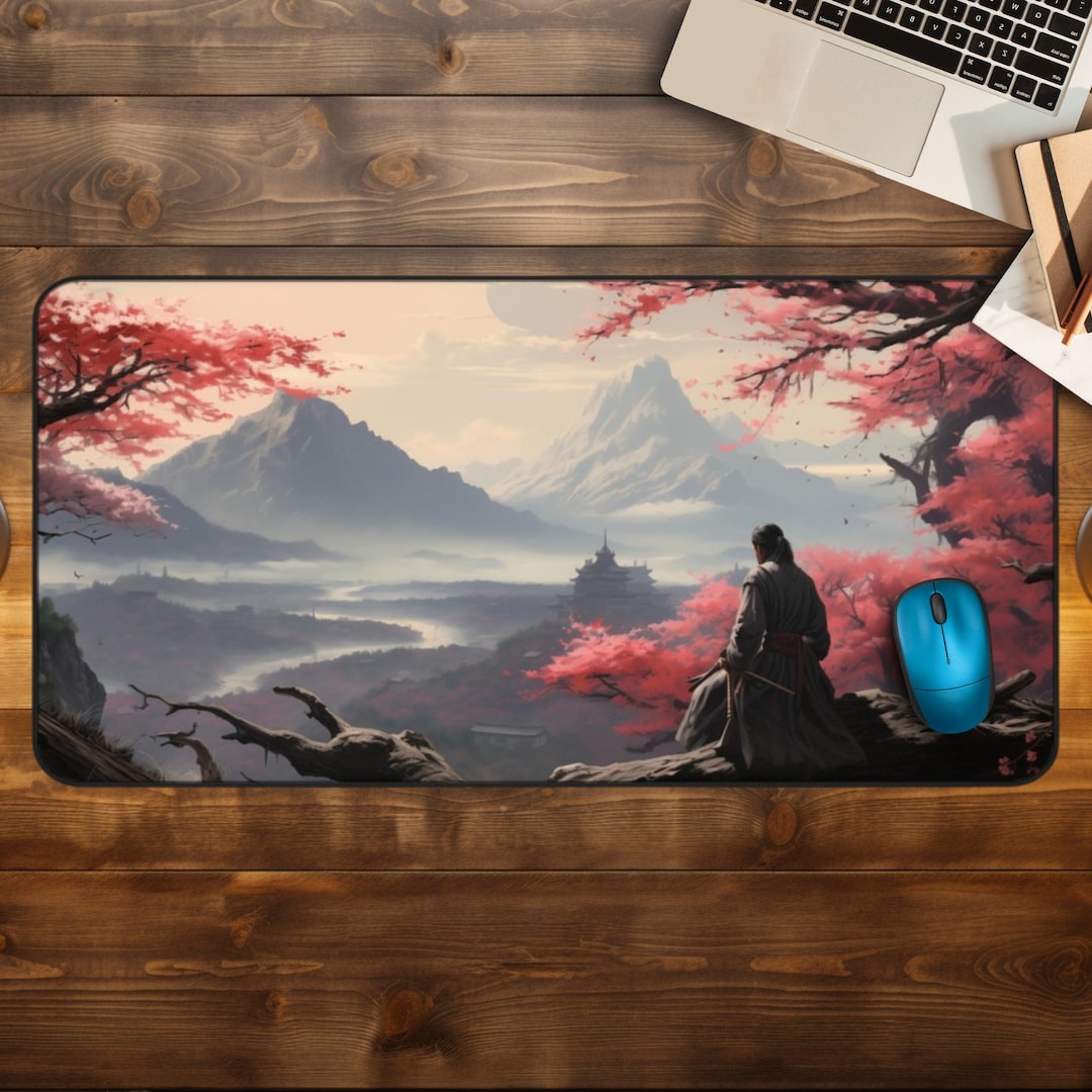 Japanese Desk Decor, Japan Desk Mat, Japanese Mountains Mouse Pad ...