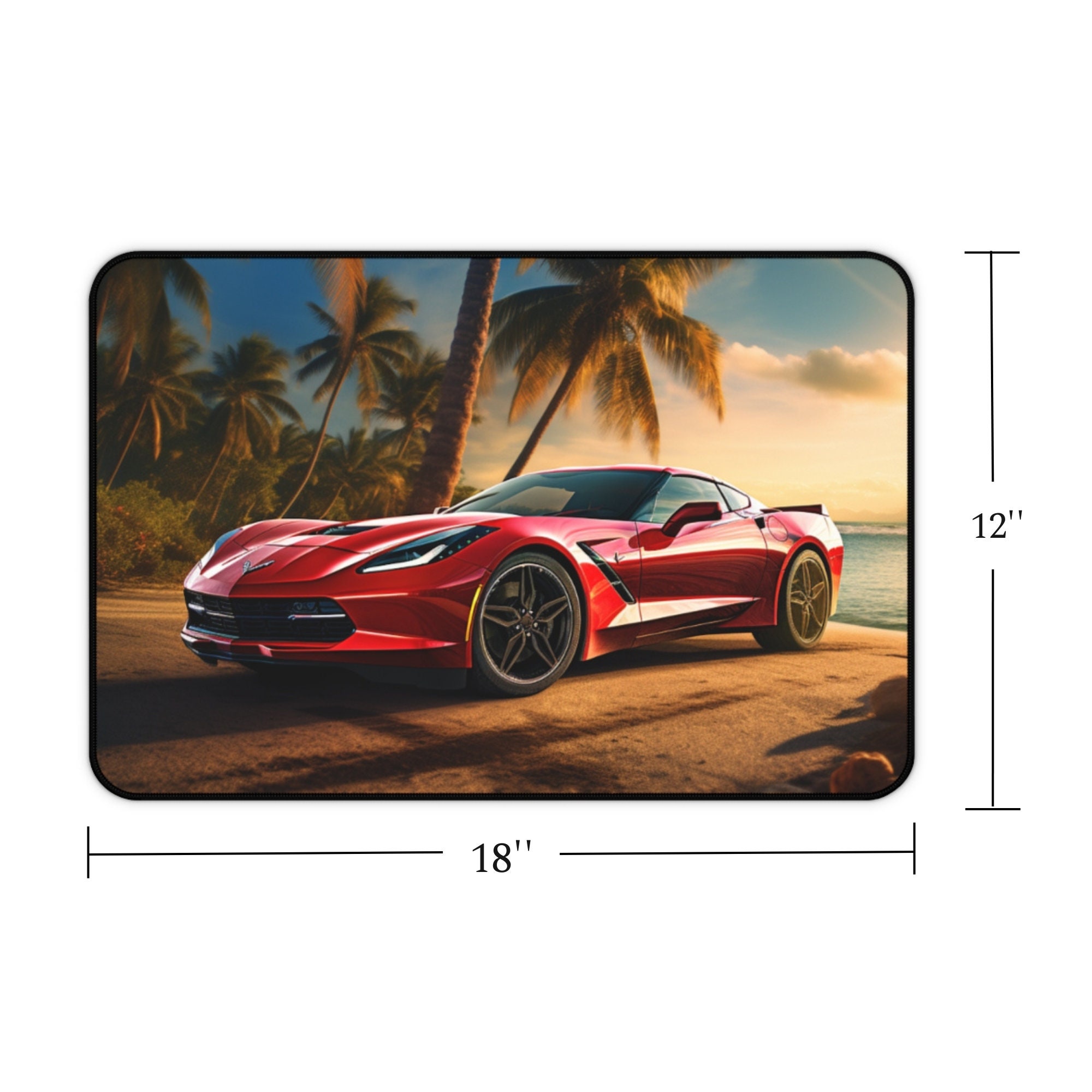 Corvette Desk Mat Racecar Perfect Design Car Desk Mat Car Desk Mat ...