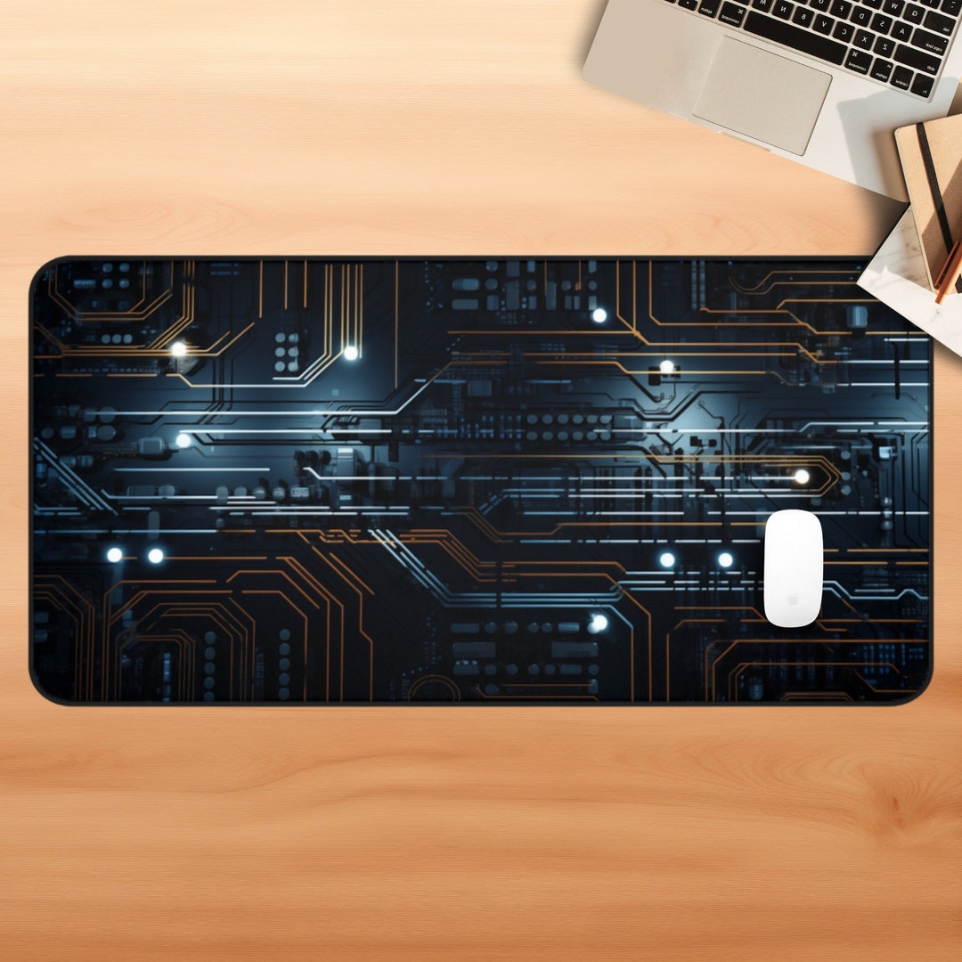 Cool Texture Desk Mat, Circuit Texture Deskpad, Large Mousepad, Gaming ...