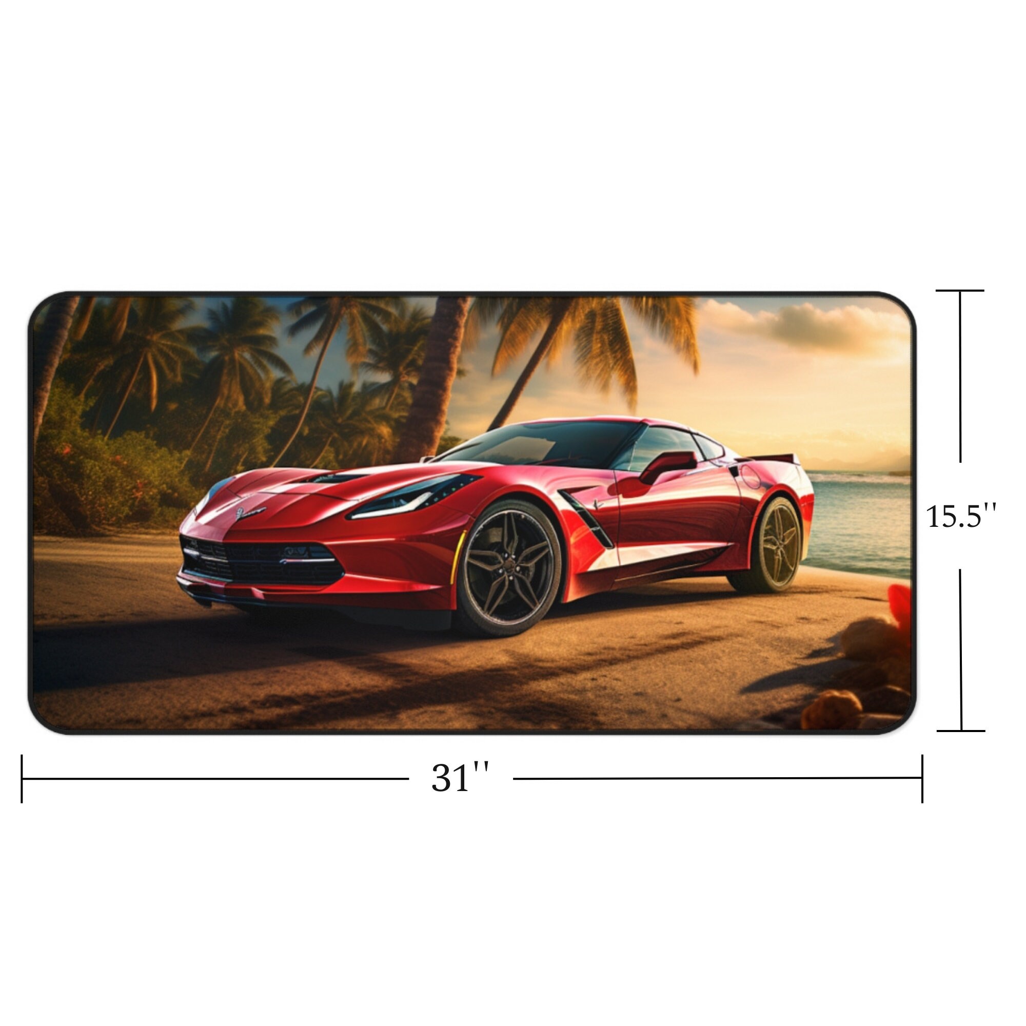 Corvette Desk Mat Racecar Perfect Design Car Desk Mat Car Desk Mat ...