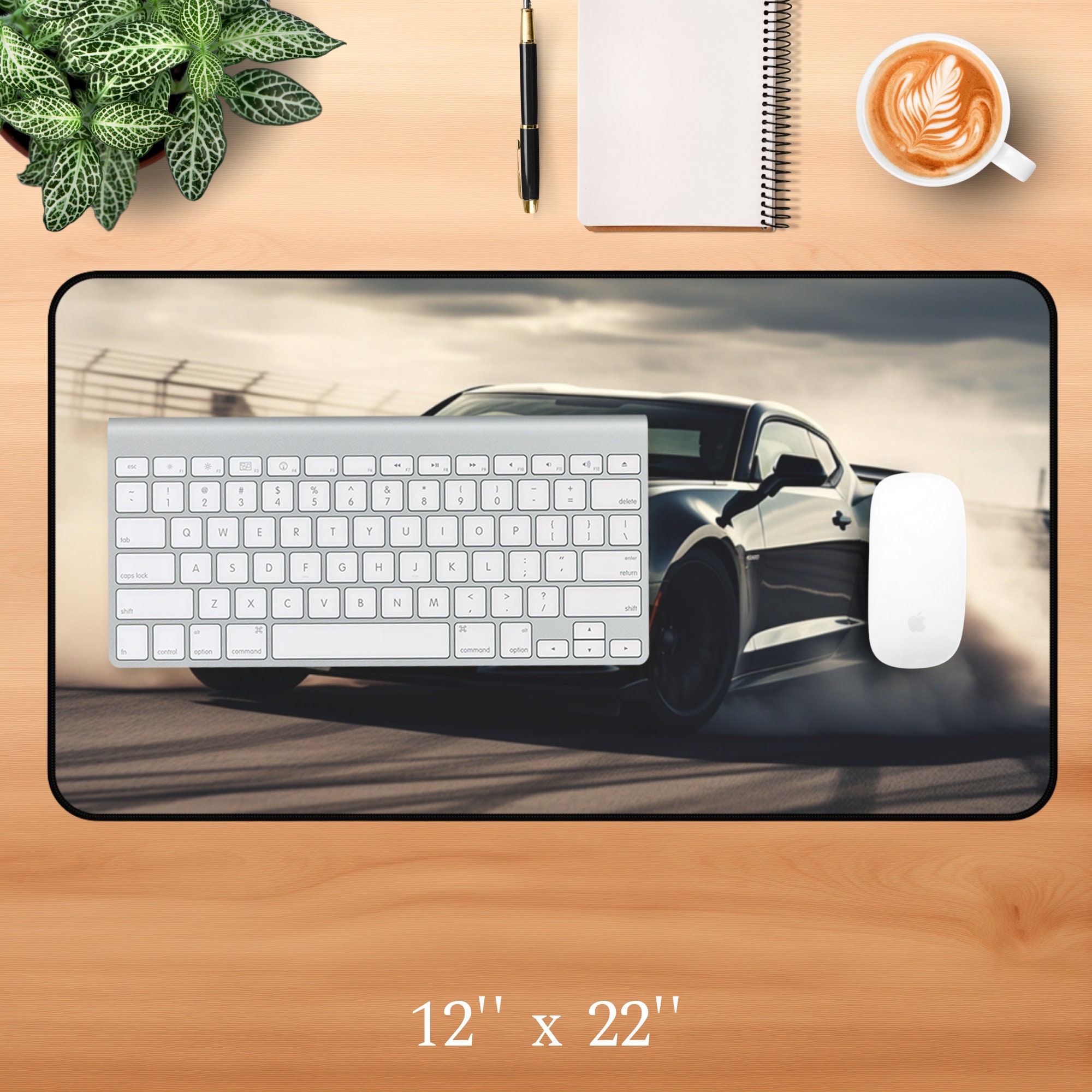 Race Car Desk Mat Car Computer Desk Mat Camaro Gaming Desk Mat Racing ...