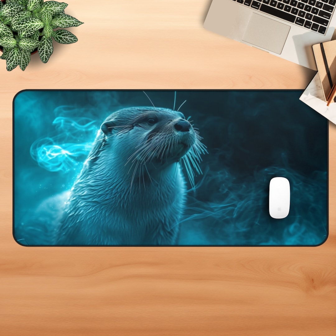 Aesthetic Desk Mat, Otter Mouse Pad, Video Gamer Gift, Office Decor ...
