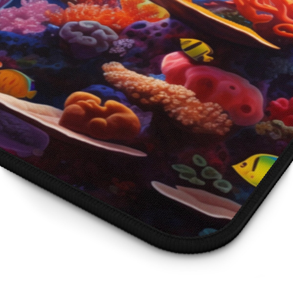 Ocean Landscape, Fish Sea Life, Custom Large Desk Pad, Extended Gaming ...