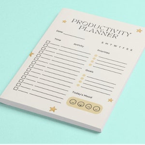 Printable Productivity Schedule Planner Template, Goal Planner, Time ...
