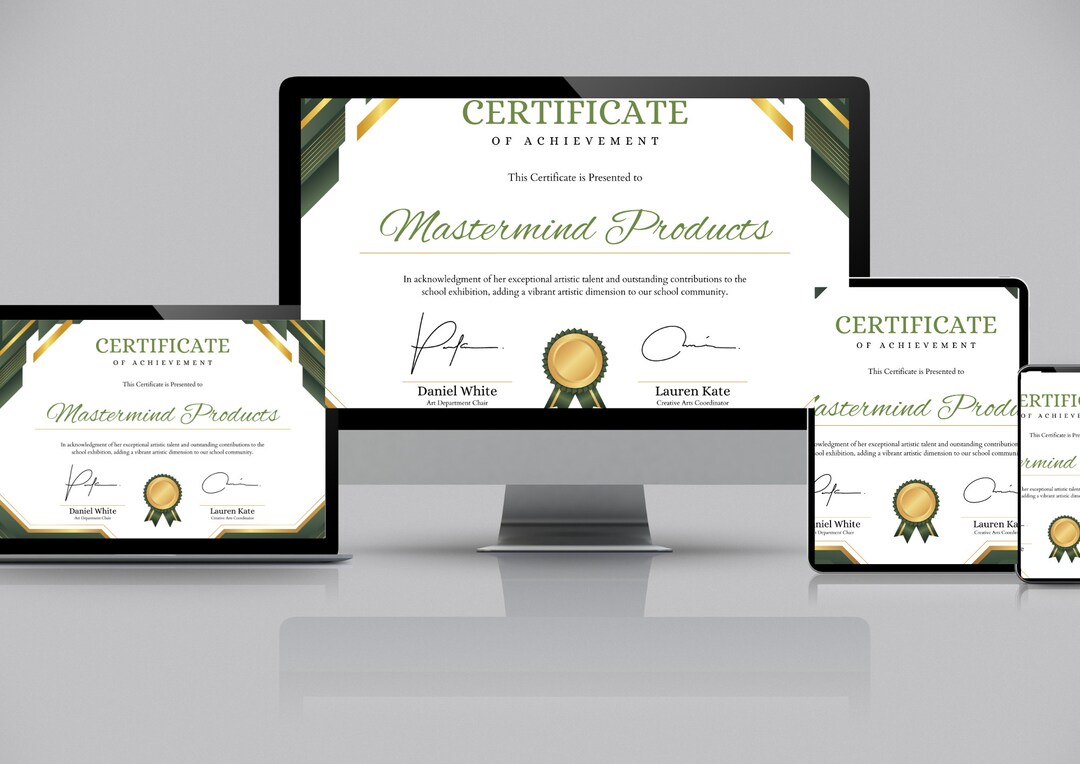 Personalized Customizable Certificate Template, Editable Cert of ...