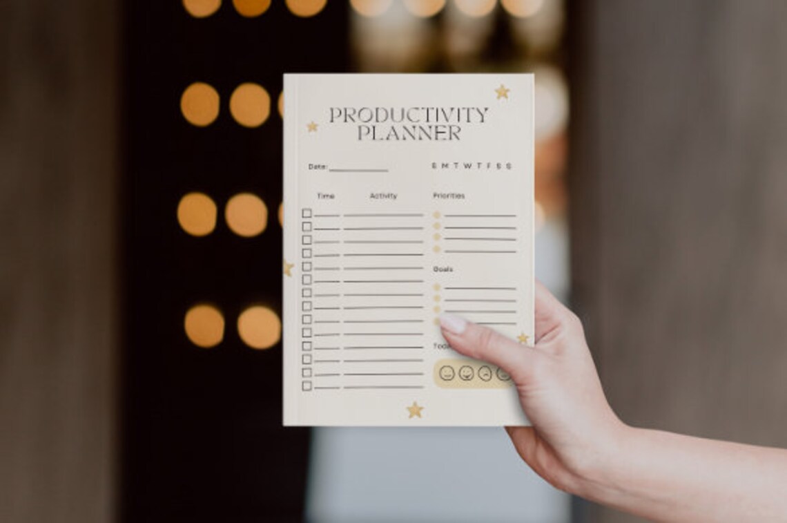 Printable Productivity Schedule Planner Template, Goal Planner, Time ...