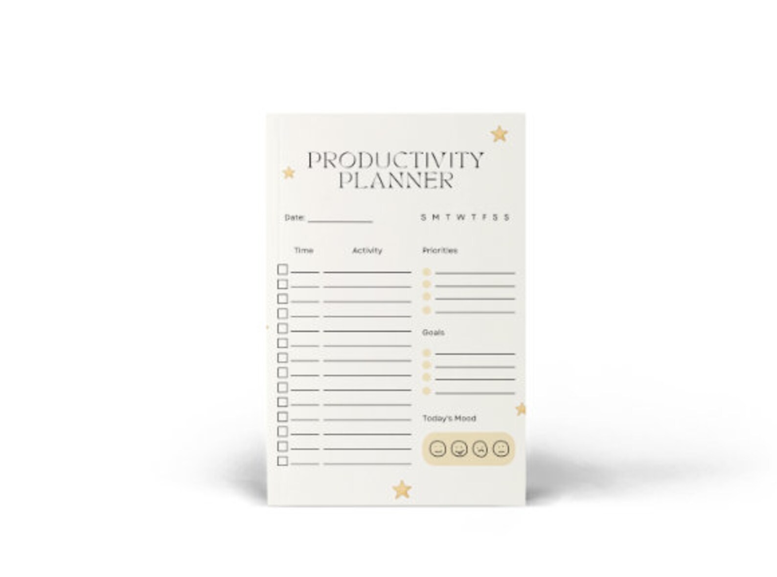 Printable Productivity Schedule Planner Template, Goal Planner, Time ...