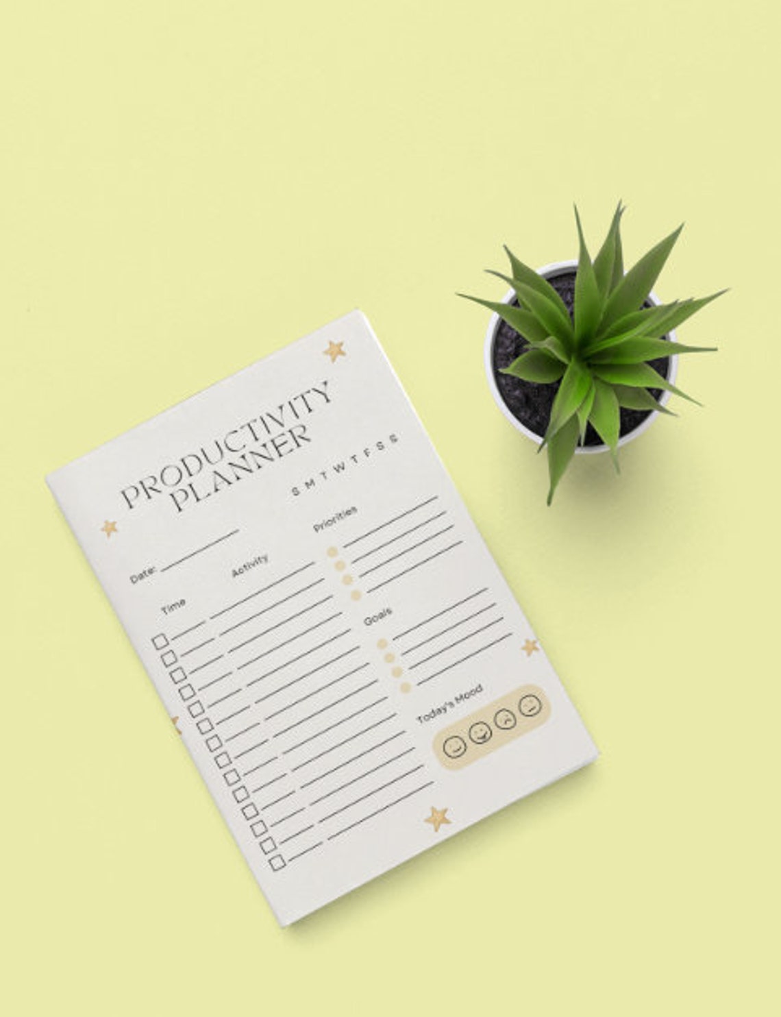 Printable Productivity Schedule Planner Template, Goal Planner, Time ...