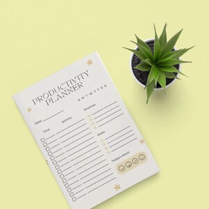 Printable Productivity Schedule Planner Template, Goal Planner, Time ...