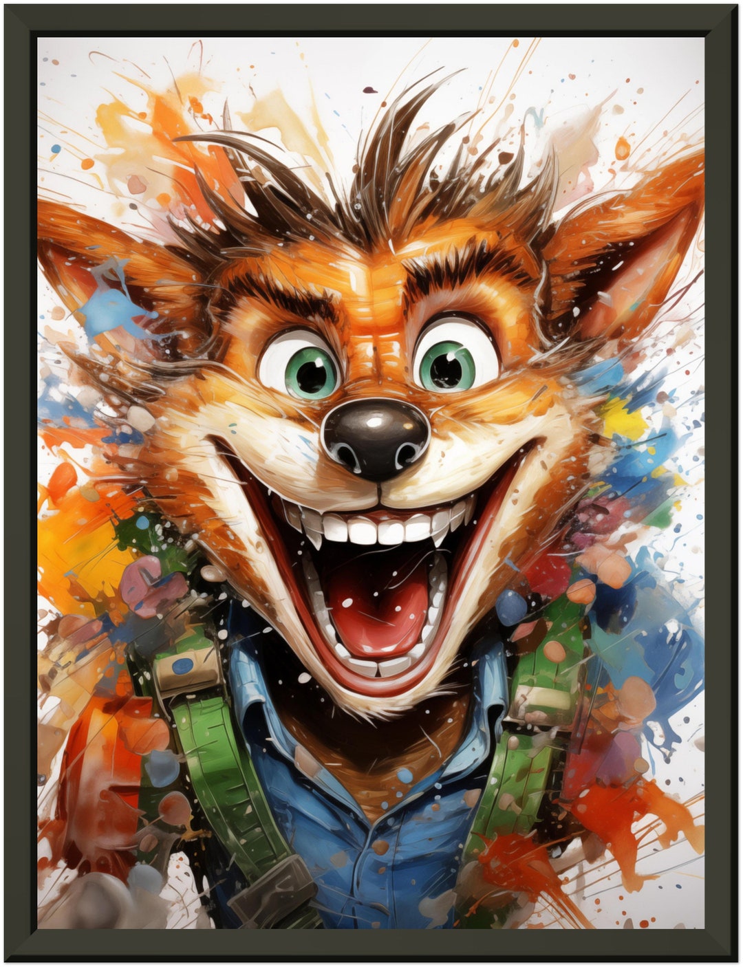 Crash Bandicoot: Metal Framed Poster 30x40cm 12x16 - Etsy