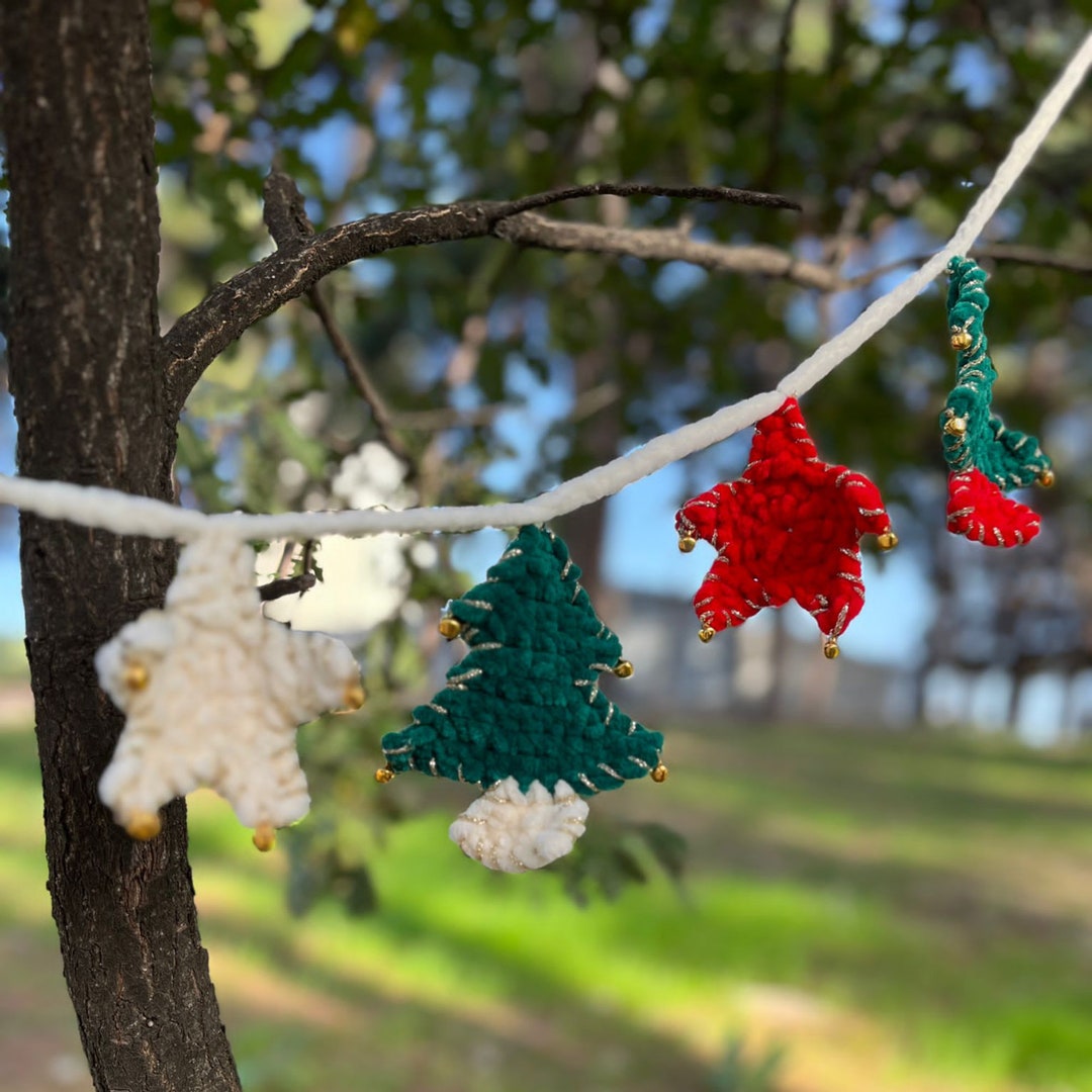 CROCHET Pattern-christmas Tree and Star Garland - Etsy
