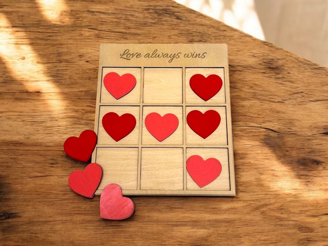 Valentine's Day Tic-tac-toe Board - Etsy