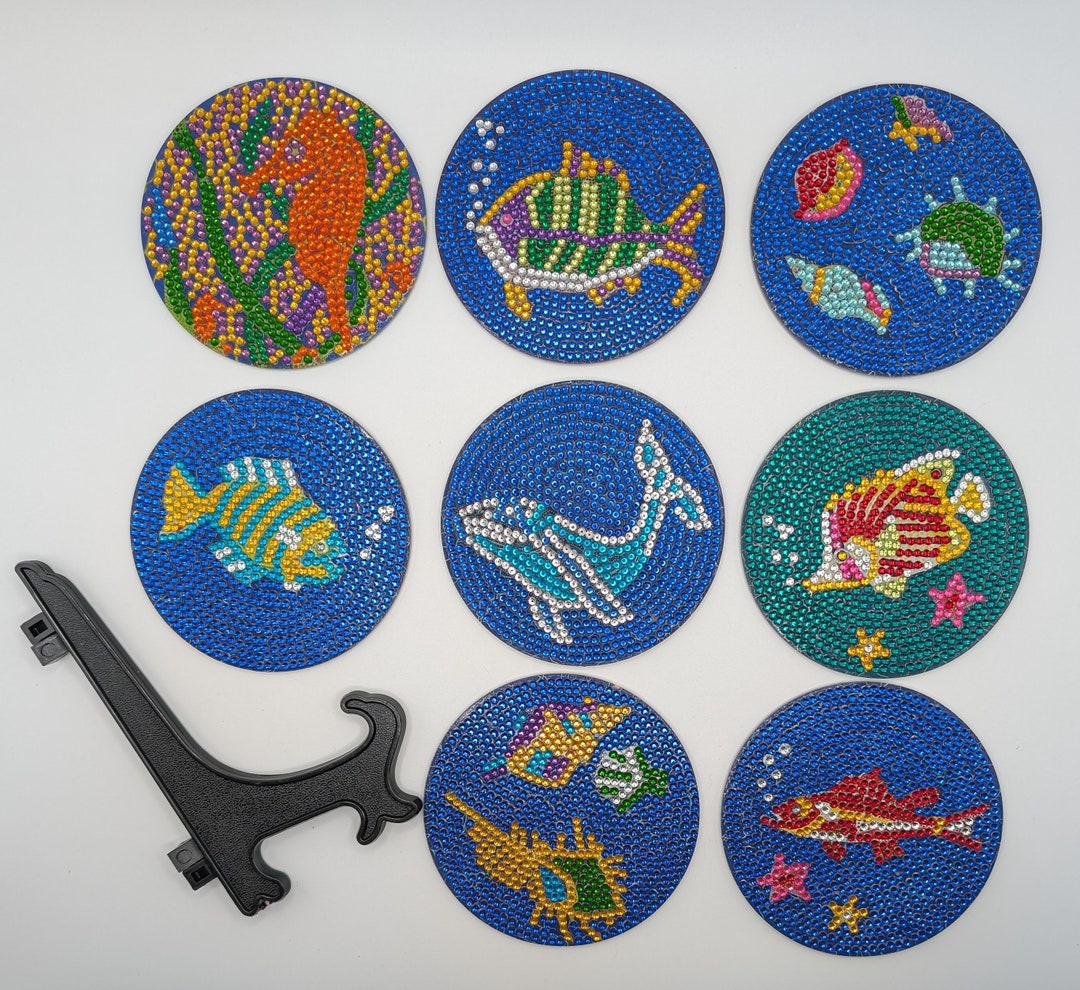 Diamond Dotz Completed Marine Life Coasters Set of 8 - Etsy