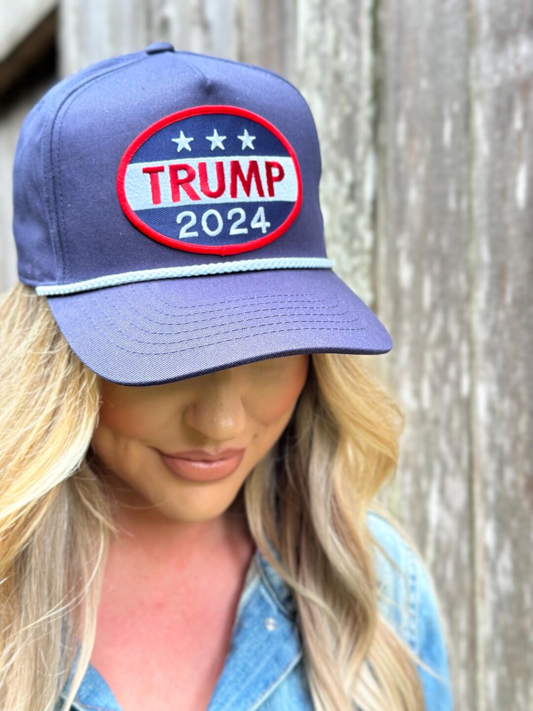 Trump 2024 Navy Trucker Hat. USA MAGA Trump Red Navy Cap. Red White and ...