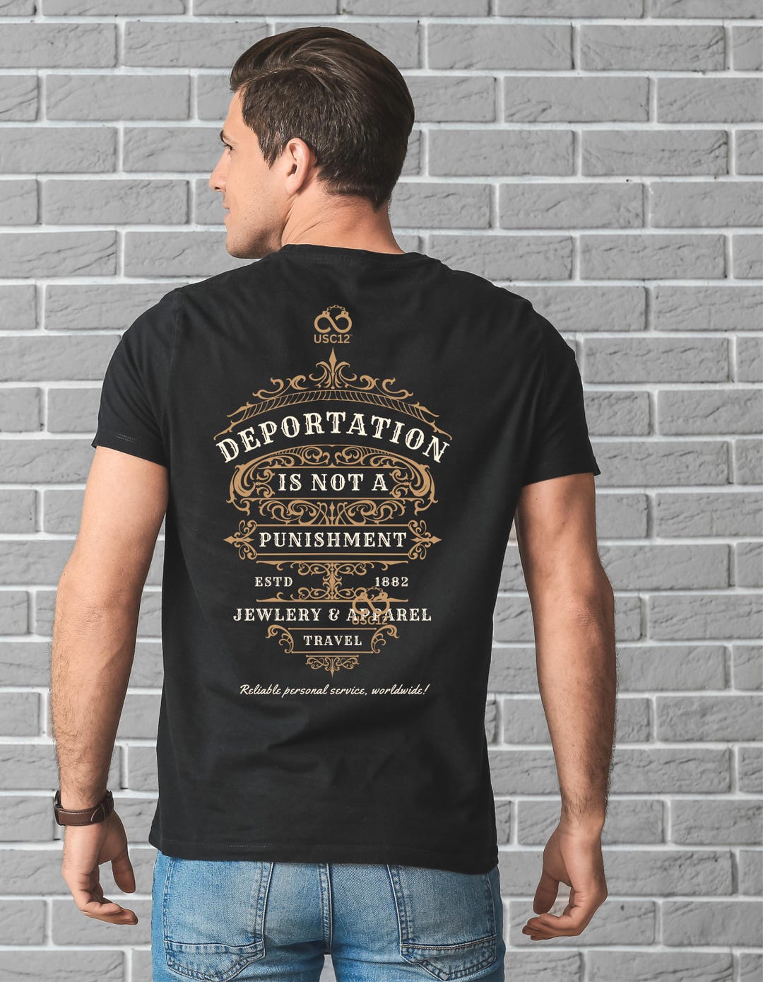 Old-time Deportation Tee (usa-made, Unisex, Short-sleeve, Jersey) - Etsy