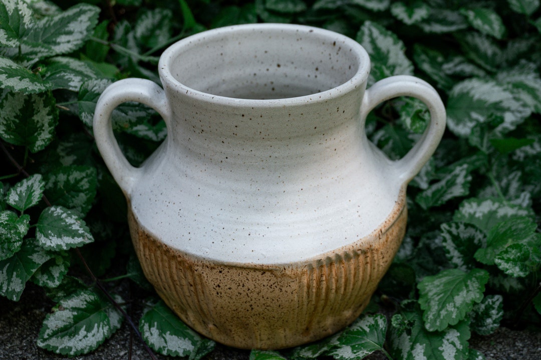 Large Handmade Ceramic Double-handle Vase - Etsy