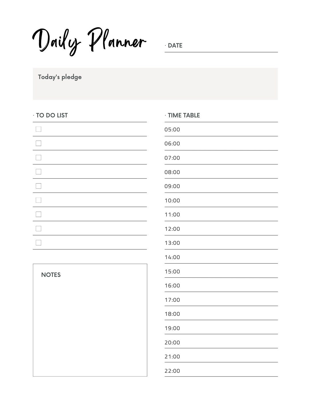 20 Printable Weekly Planner/daily Scheduler Templates - Etsy