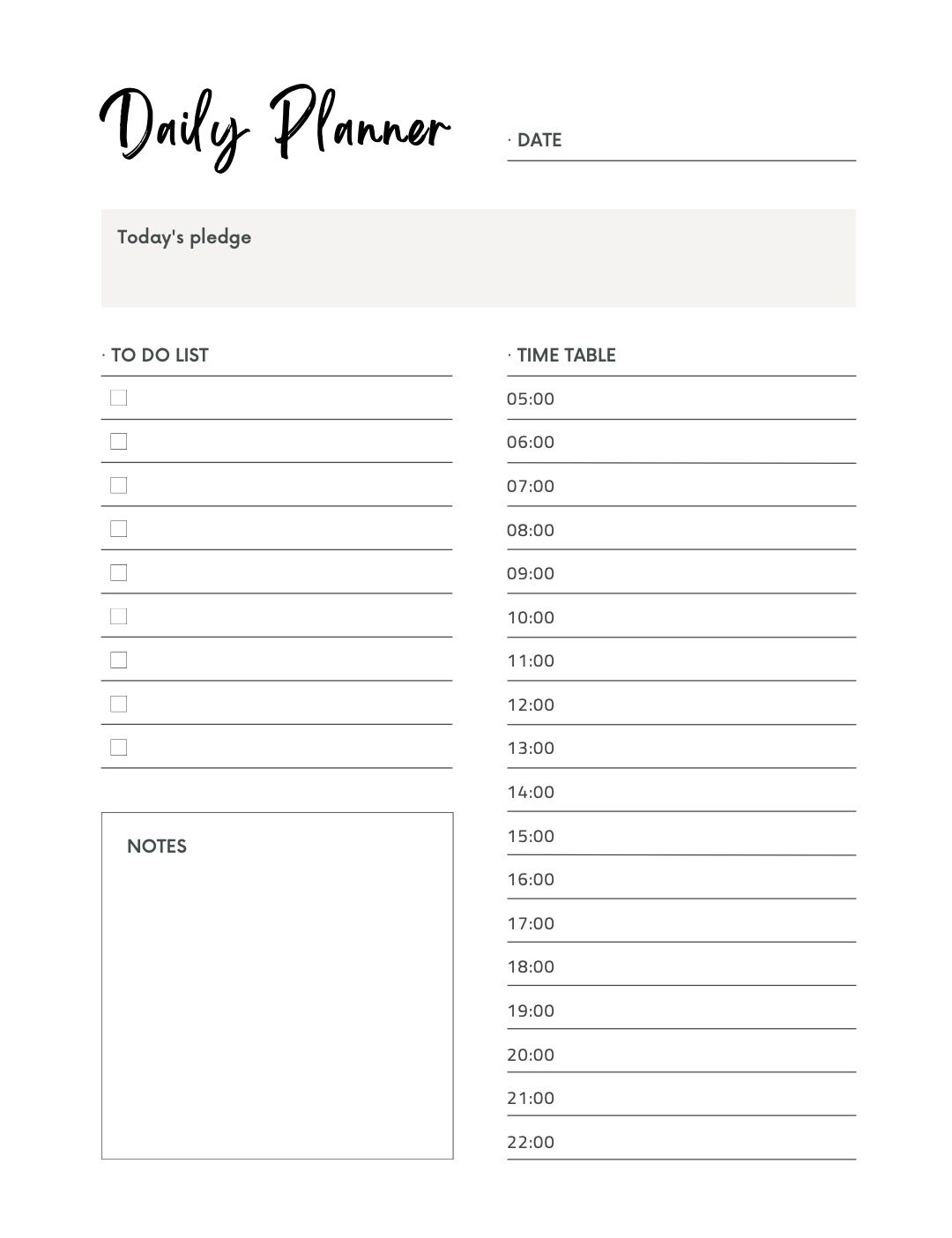 20 Printable Weekly Planner/daily Scheduler Templates - Etsy