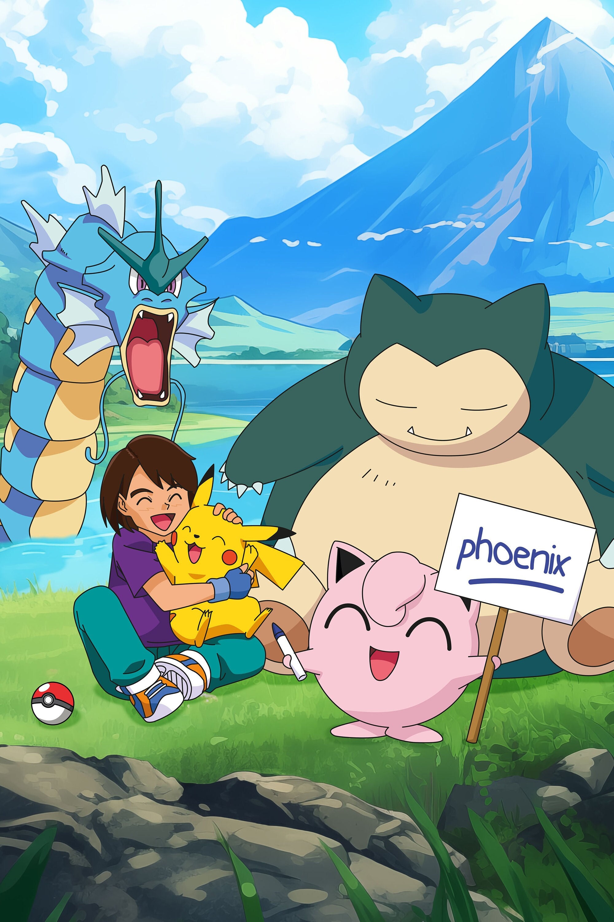 Pokemon Custom Portrait, Pokemon Custom Couple Portrait, Pokemon Custom ...