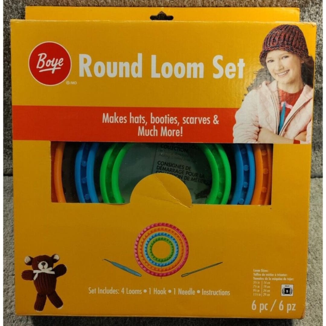 Round Loom Boye Set 4 Round Knitting Loom Makes Hats - Etsy