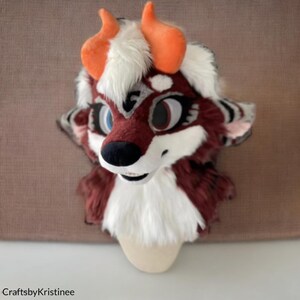 Realistic Fursuit Head,furry Horns,removable Horns,furry Ears,fantasy ...