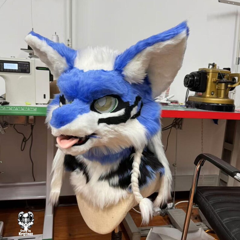 Realistic Fursuit Head,furry Horns,furry Ears,fantasy Creature - Etsy