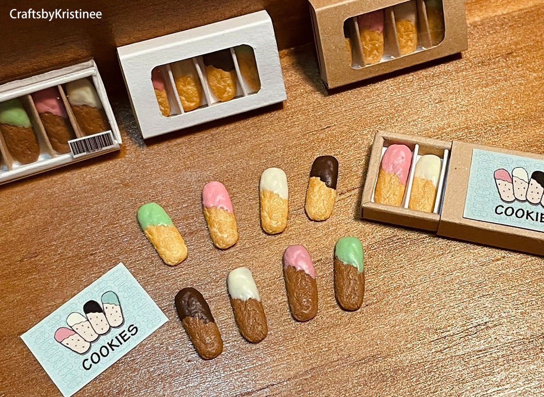 Miniature Clay Finger Cookies,miniature Food,miniature Cookies ...