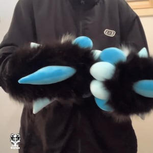 Ocean Horned Dragon Fursuit Paw,patchwork Dragon Paws,furry Nails,four ...