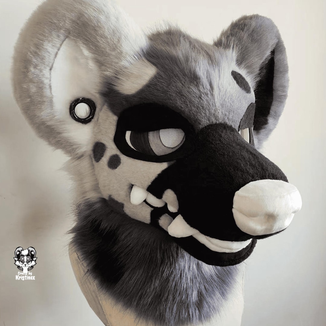 Handsome Gentleman Hyena Fursuit Head, Custom Kenomo Cosplay Fursuit ...