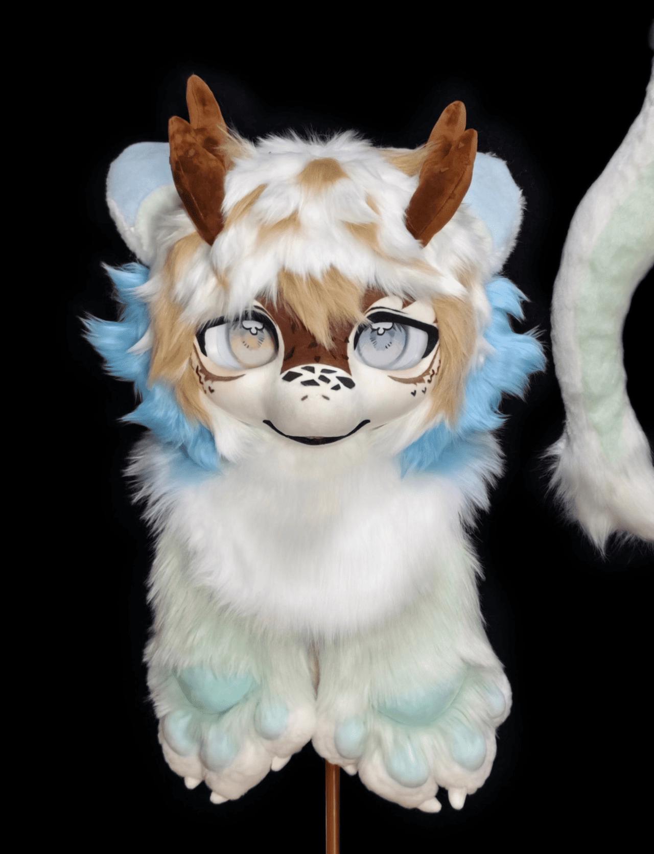 Adorable Chocolate Flying Dragon Fursuit Head, Custom Kenomo Cosplay ...